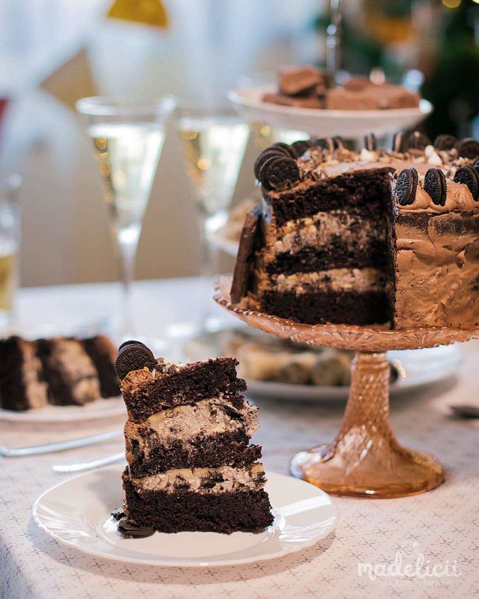 Tort Oreo cu banane - madelicii.ro