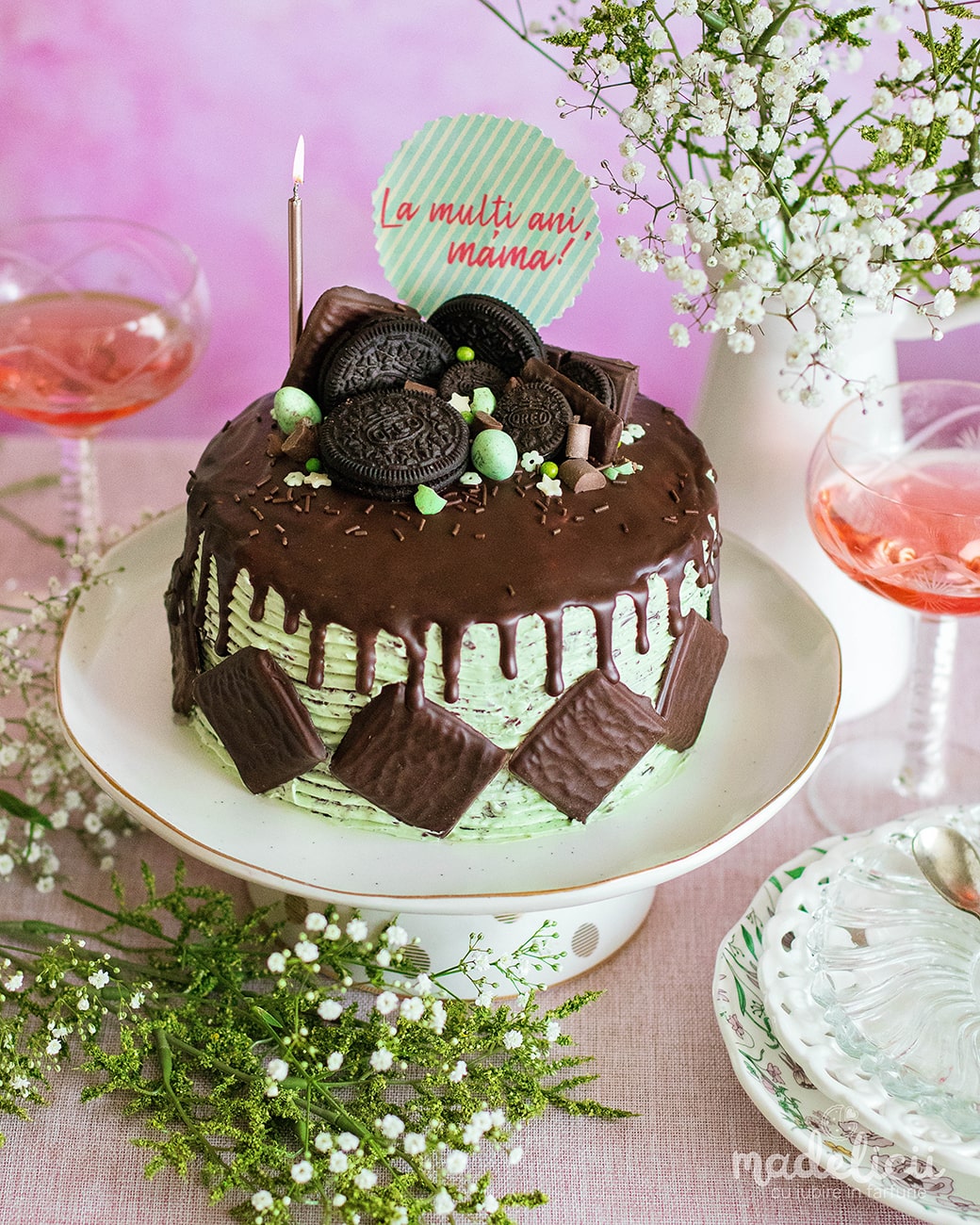 Tort cu ciocolata si menta (After Eight) - madelicii.ro