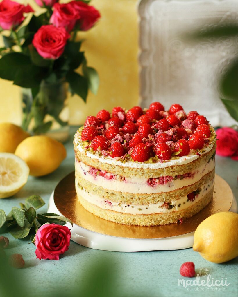 Tort cu zmeura si lamaie - madelicii.ro