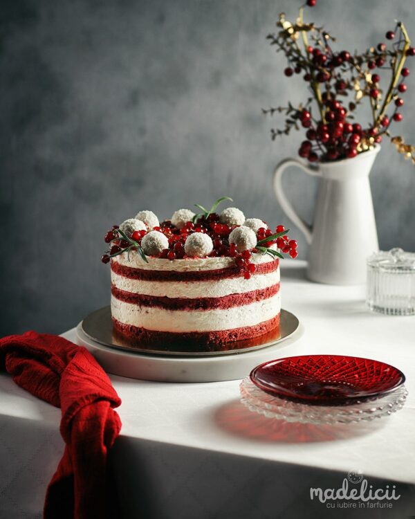 Tort Red Velvet (Tort Catifea Rosie) - madelicii.ro