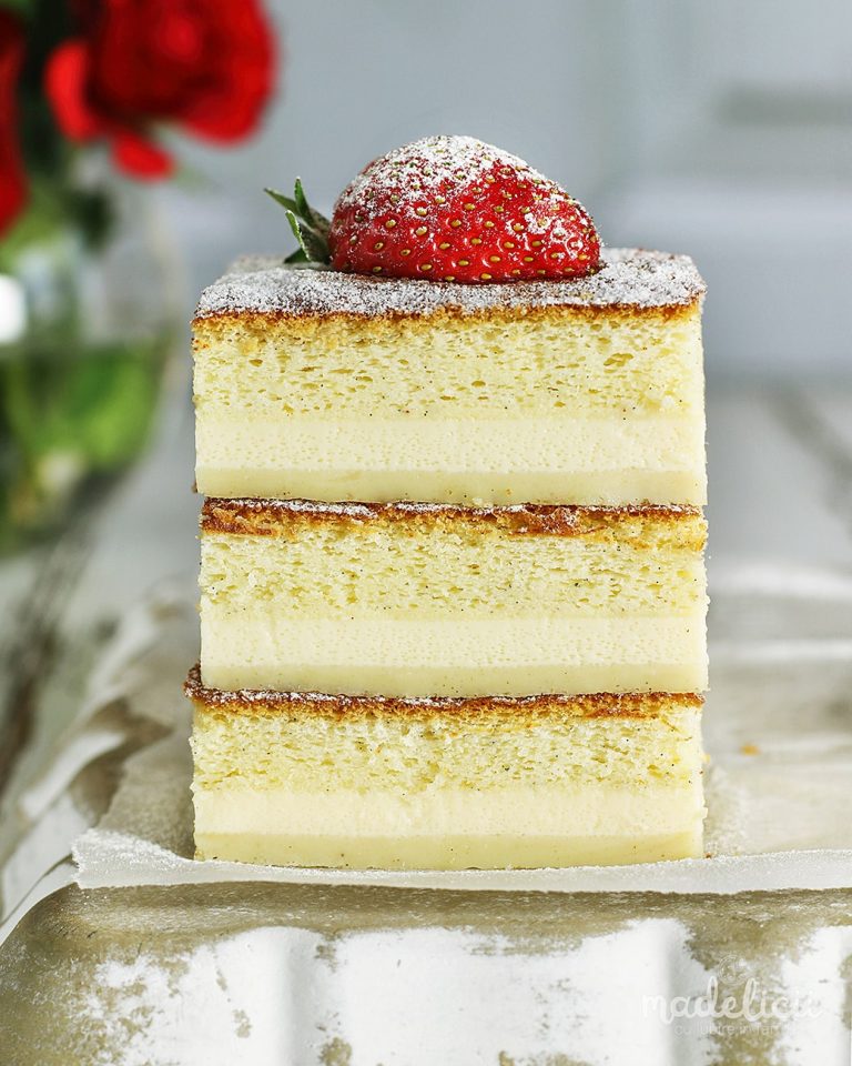 Prajitura desteapta cu vanilie in 3 straturi - madelicii.ro